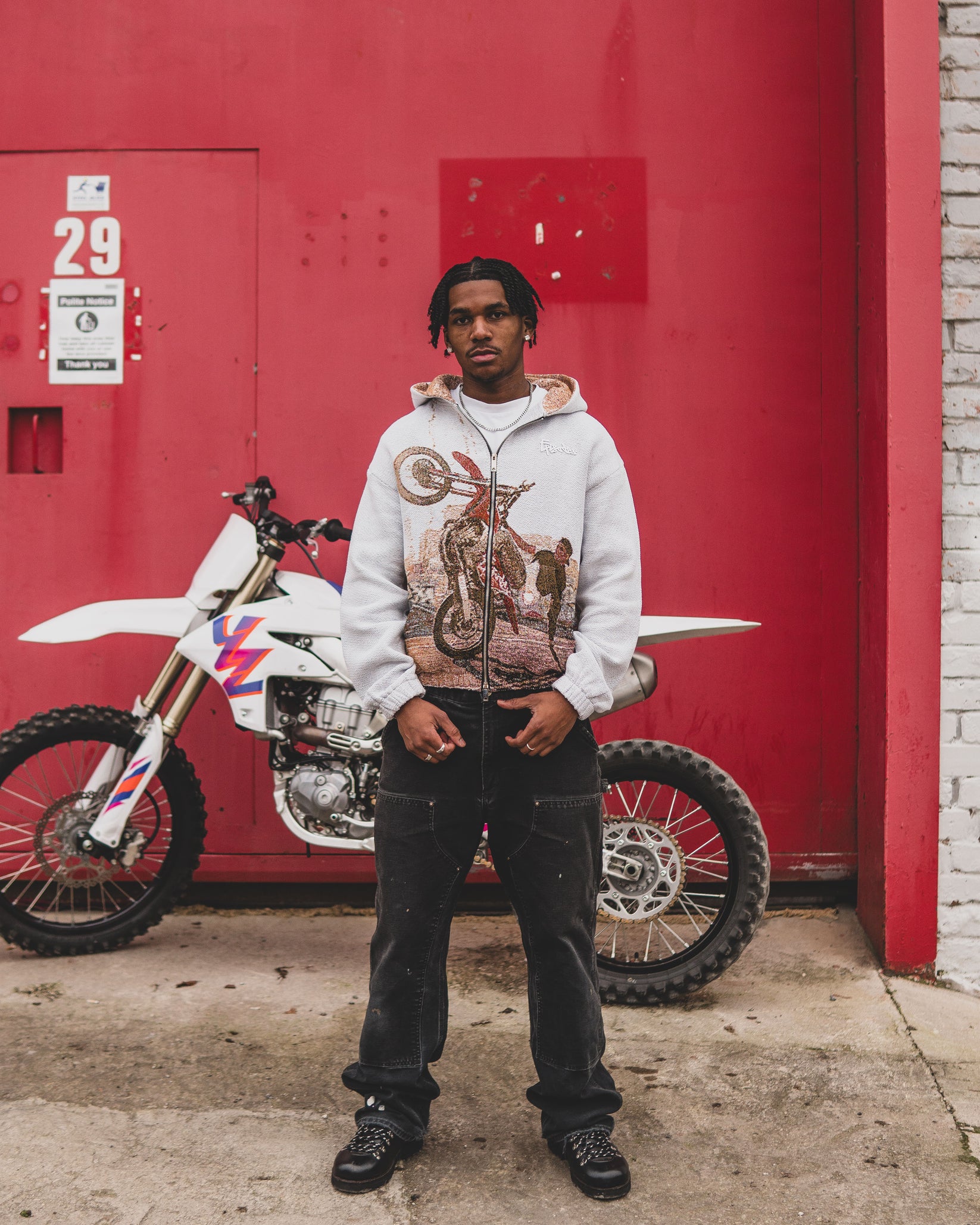 WHEEL UP Tapestry Zip-Up Hoodie - The Episodes Project